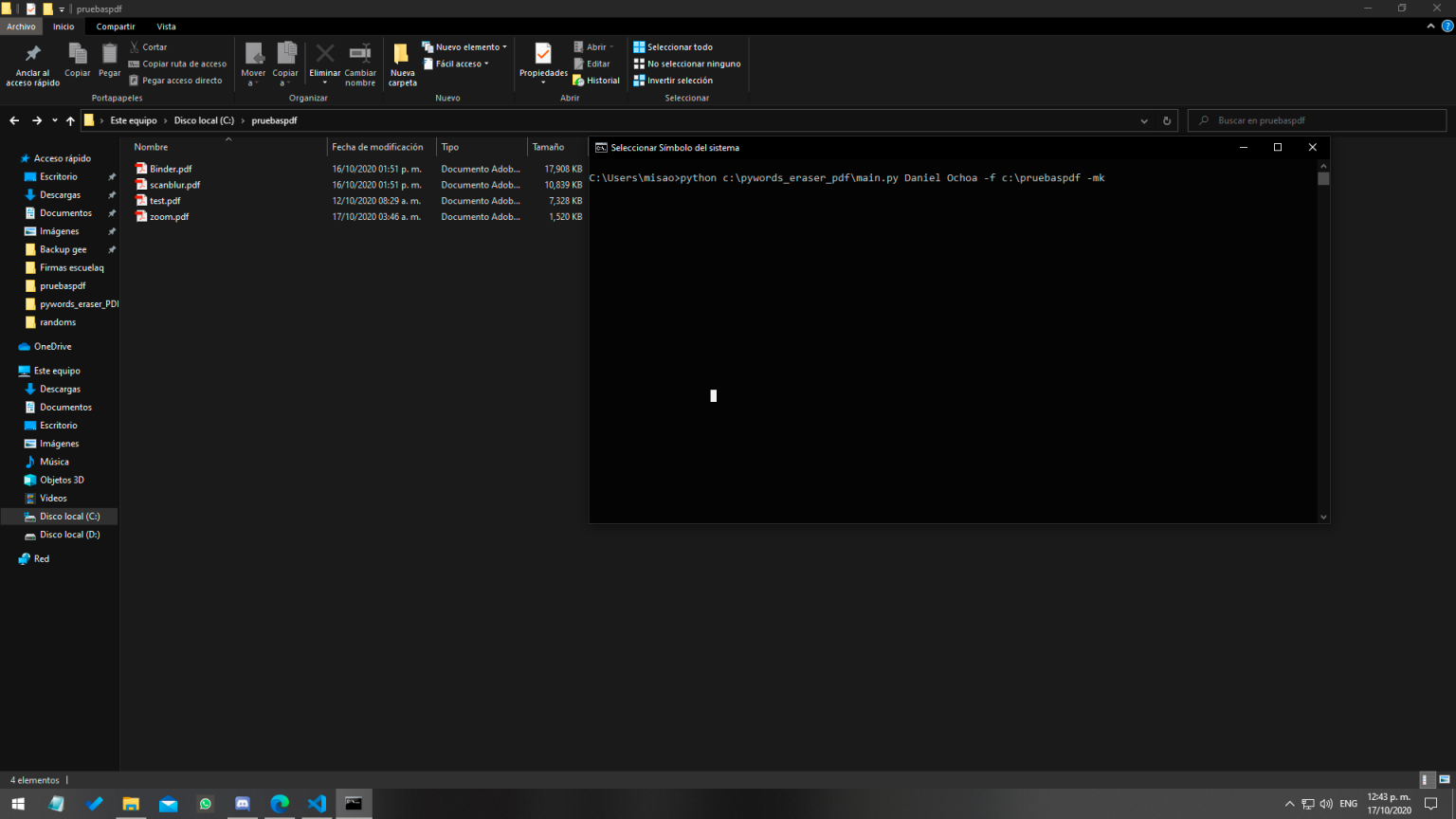 Borrador de palabras en documentos PDF - Python - La trinchera divergente